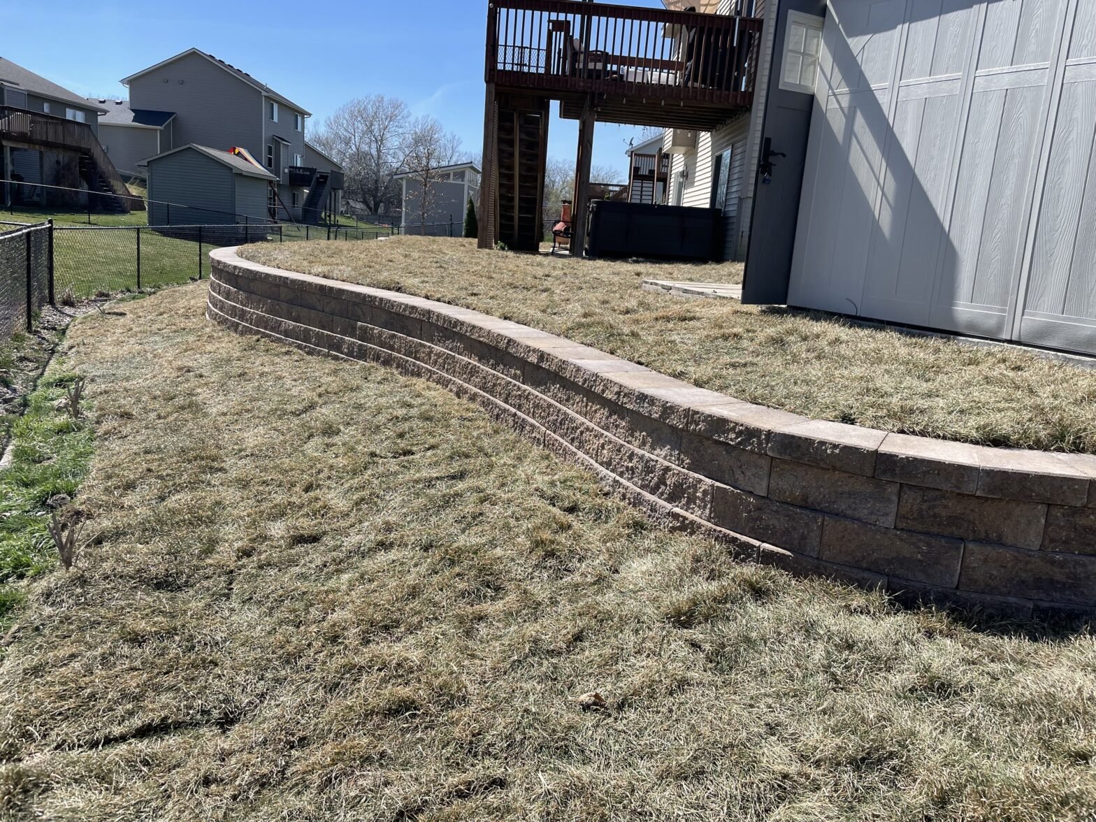 Suburban Retaining Wall in Norwalk - Tebock's Landscape | Des Moines ...
